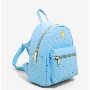 Hot Topic | Bags | Hot Topic Disney Castle Blue Quilted Mini Backpack ...